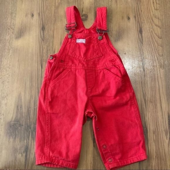 Guess | Bottoms | Vintage Guess Red Baby Overalls 2 Months | Poshmark